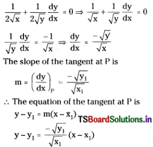 TS Inter 1st Year Maths 1B Tangent and Normal Important Questions – TS ...