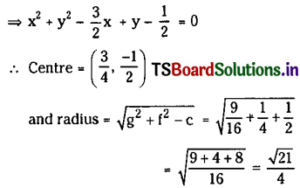 TS Inter 2nd Year Maths 2B Solutions Chapter 1 Circle Ex 1(a) – TS ...