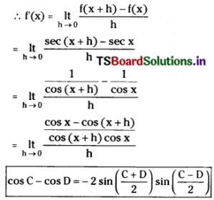 TS Inter 1st Year Maths 1B Differentiation Important Questions Long Answer Type – TS Board Solutions