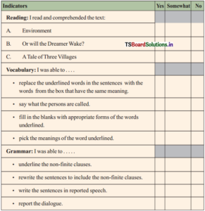 TS 10th Class English Guide Unit 6C A Tale of Three Villages – TS Board Solutions