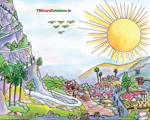 TS 7th Class Telugu 5th Lesson Questions and Answers Telangana పల్లె ...